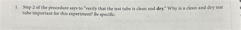 Solved Step 2 ﻿of The Procedure Says To Verify That The