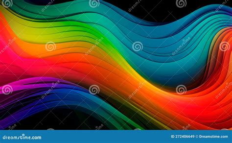 Vibrant Waves An Eye Catching Abstract Curved Multicolor Motion