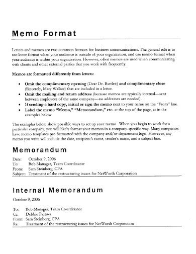 27 Free Memo Format Samples To Download