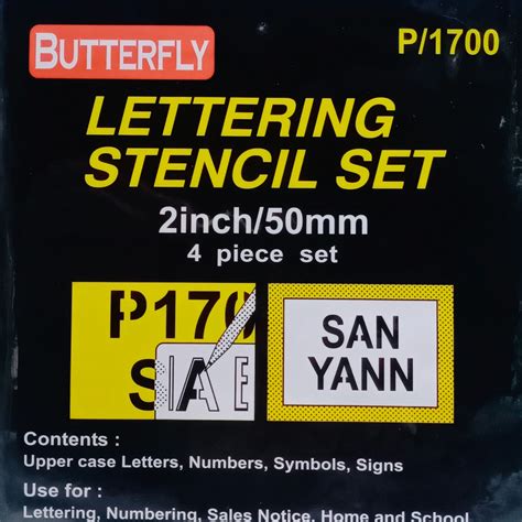 Lettering Stencil Set Of Letters Numbers Signs 4 Piece Darazpk