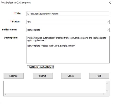 Posting Defects To Qacomplete Testexecute Documentation