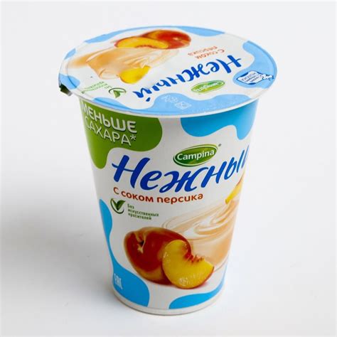 Йогурт Campina Нежный с соком персика | отзывы