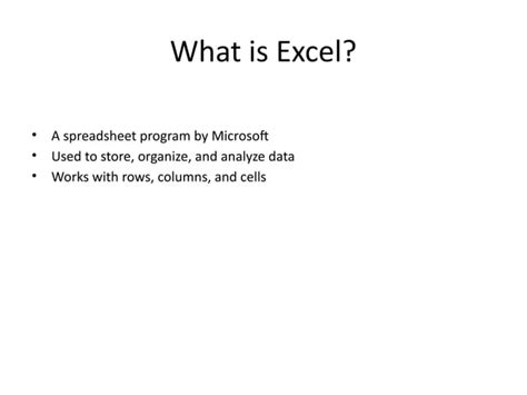 Simple Exceltraining Presentation On Tools Pptx