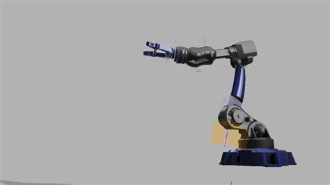 blue robotic arm 3d cad model library grabcad