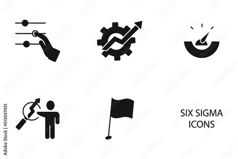 Lean Six Sigma Icons Set Lean Six Sigma Pack Symbol Vector Elements For Infographic Web Stock