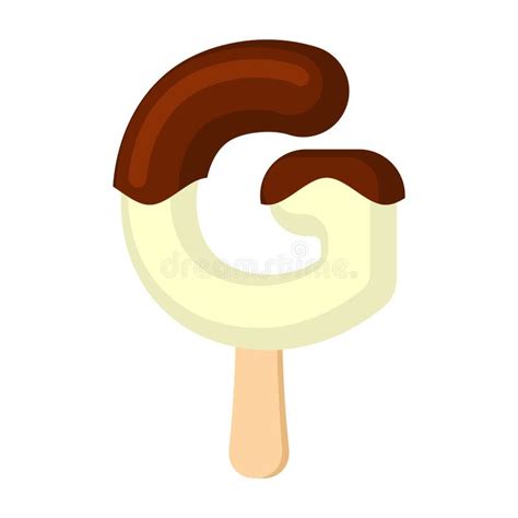 Fuente Del Helado De La Letra B Alfabeto Del Polo Letras Dulces Frías