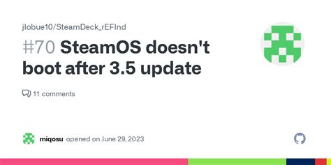 Steamos Doesnt Boot After 35 Update · Issue 70 · Jlobue10steamdeck