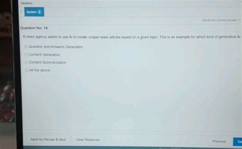 Sections Section Marks For Correct Answer StudyX