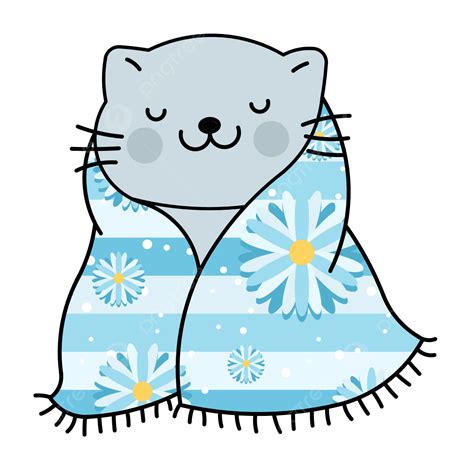 화려한 담요에 귀여운 고양이 귀엽다 고양이 담요 Png 일러스트 및 이미지 에 대한 무료 다운로드 Pngtree