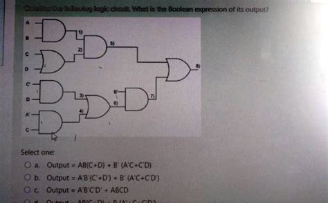 Solved Logic Circuit What Is The Boolean Expression Of Its Output