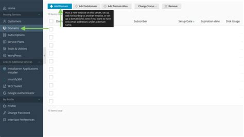 add a domain to plesk reseller hosting