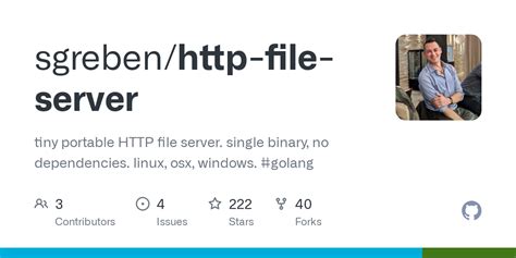 GitHub Sgreben File Server Tiny Portable File Server