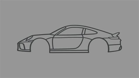 STL Datei Porsche 911 2023 Wandscherenschnitt OBJ 3D Druckbares