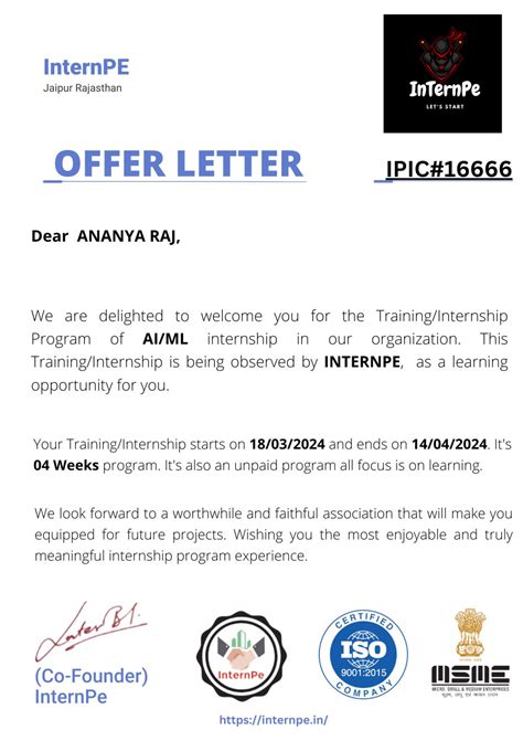 Internpe Newbeginnings Internship Ananya Raj
