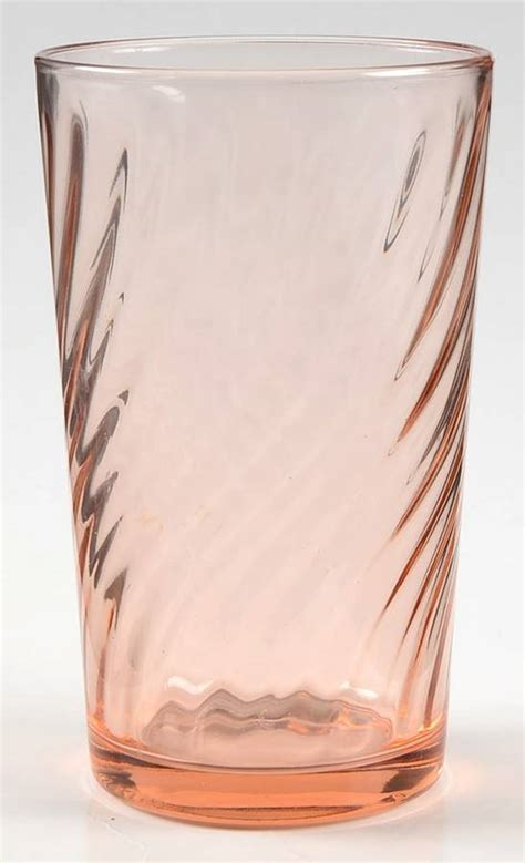 Rosaline Pink Swirl Optic 9 Oz Flat Tumbler By Cristal Darques