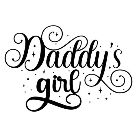 Premium Vector Daddys Girl Unique Typography Element Premium Vector Design