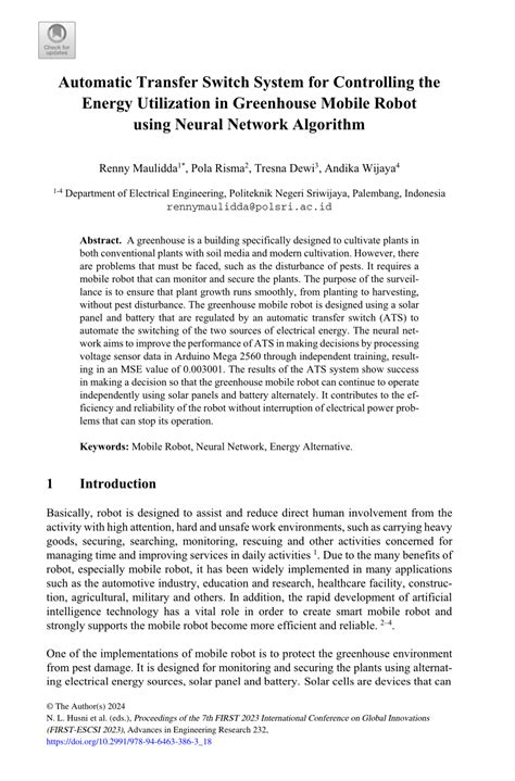Pdf Automatic Transfer Switch System For Controlling The Energy