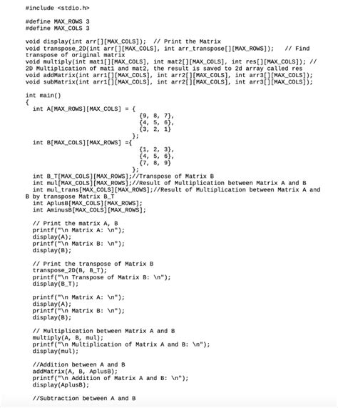 Solved Q4 In This Project You Will Implement The 2d Array