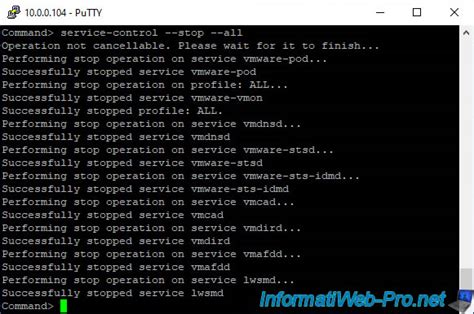 Gérer les services de VCSA vCenter Server Appliance dans une