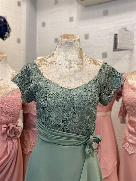 Shortsleeves Mother Of The Bride Gown Ninang Secondary Sponsor