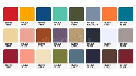 colour palette catalog samples vector in rgb stock vector