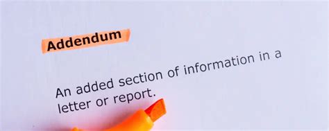 Addendum Uses Examples Limitations And Legal Consideration