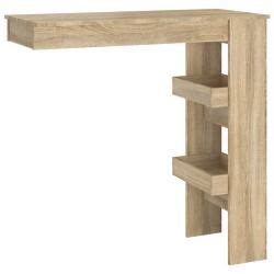 Table Console Pliable Edi 2 6 Personnes Avec Rangements Bois Noir