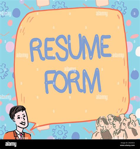 Text Sign Showing Resume Form Word Written On Describe The Layout