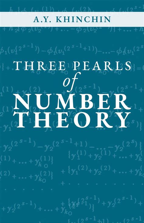 Three Pearls Of Number Theory Khinchin Mir Books