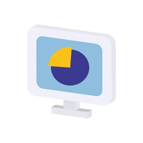 Pie Chart Display Screen Vector Images Depositphotos