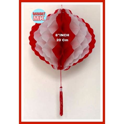 Jual LAMPION MERAH PUTIH PVC 3M 3P HIASAN 17 AGUSTUS