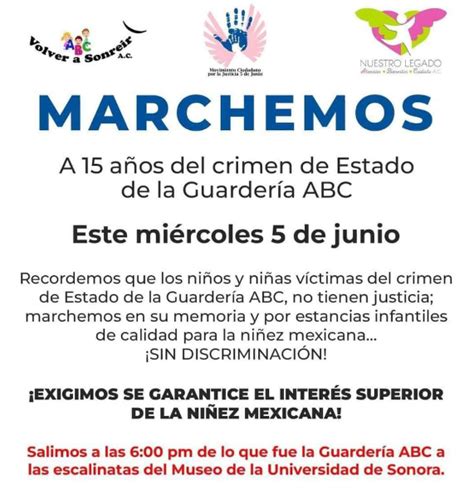 Invitan A Marcha Para Conmemorar 15 Años De La Tragedia De Guardería