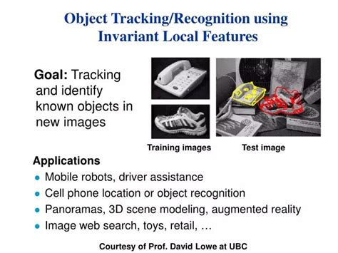 ppt object tracking recognition using invariant local features
