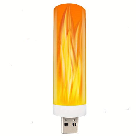 Usb Led Flame Effect Light Usb Flame Candle Bulb Flameless Tea Lights Candles Flickering Bright