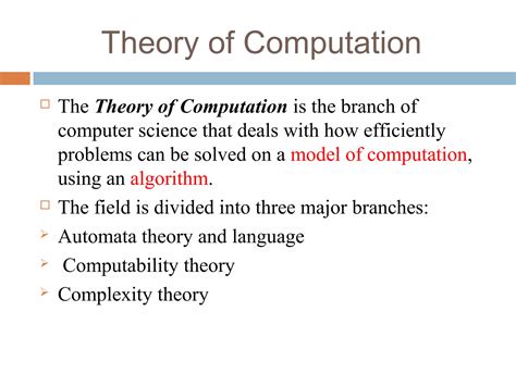 Introduction To Theory Of Computation Ppt Computing Technology