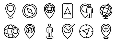 Premium Vector Location Pin Pointers Collection Map Markers Set Map