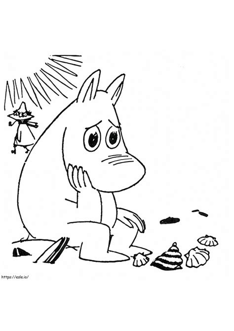 悲しいムーミントロール ぬりえ 塗り絵