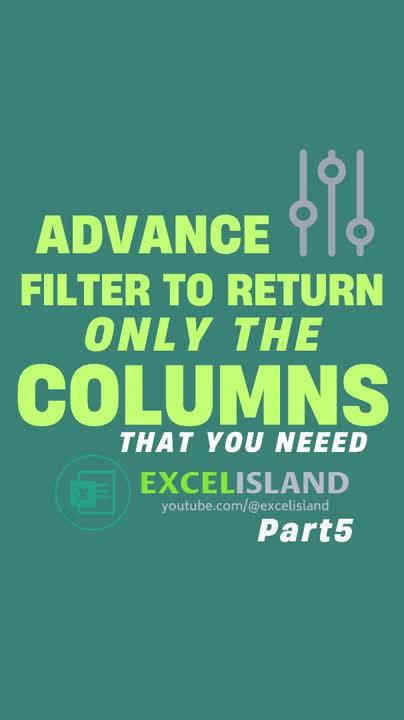 sheriffdeen abatan on linkedin advancefilter advancedexcel excelisland exceltipsandtricks…