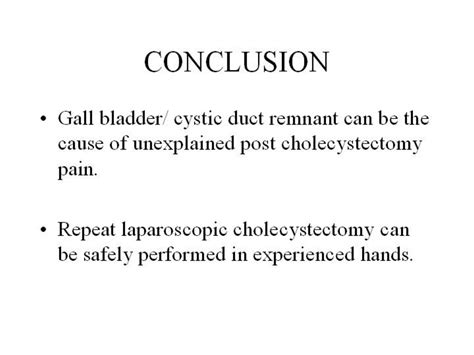 Management Of Retained Gallbladder Cystic Duct Remnant Post