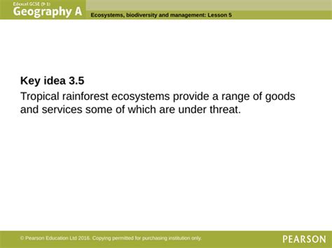 Edexcel A Gcse Geography Topic 3 Ecosystems Biodiversity And Management Teaching Resources