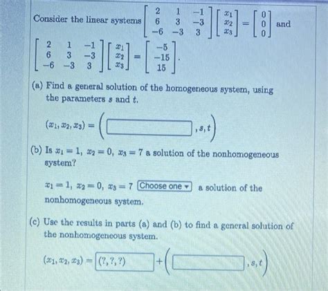 Solved 2 Consider the linear systems ܟܬ ܗ ܬ down w 21 32 3 Chegg com