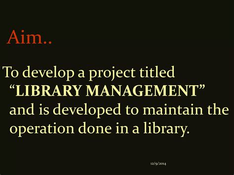 Library Management System Ppt