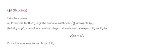 Solved Let P Be A Prime A Prove That For 0 Chegg Com