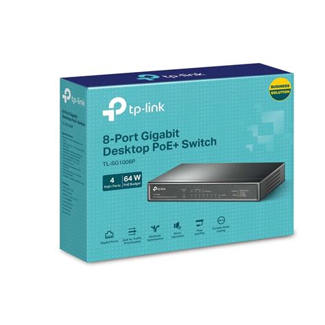 Tp Link Port Gigabit Desktop Switch With Port Poe Tech Vision Electronics