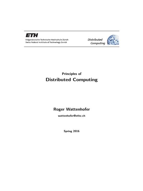 Podc Pdf Distributed Computing Computational Complexity Theory