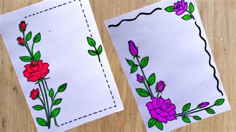 How To Draw A Rose Border