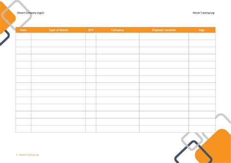 Form Waste Tracking Log IHSEQ