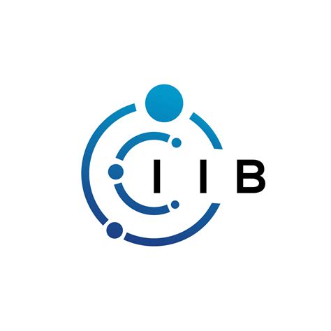 Iib Letter Technology Logo Design On White Background Iib Creative