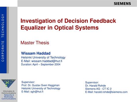 PPT Investigation Of Decision Feedback Equalizer In Optical Systems PowerPoint Presentation
