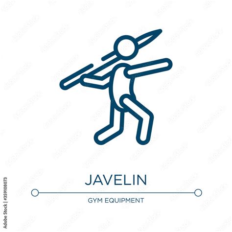 Javelin Icon Linear Vector Illustration From Sport Equipment Collection Outline Javelin Icon
